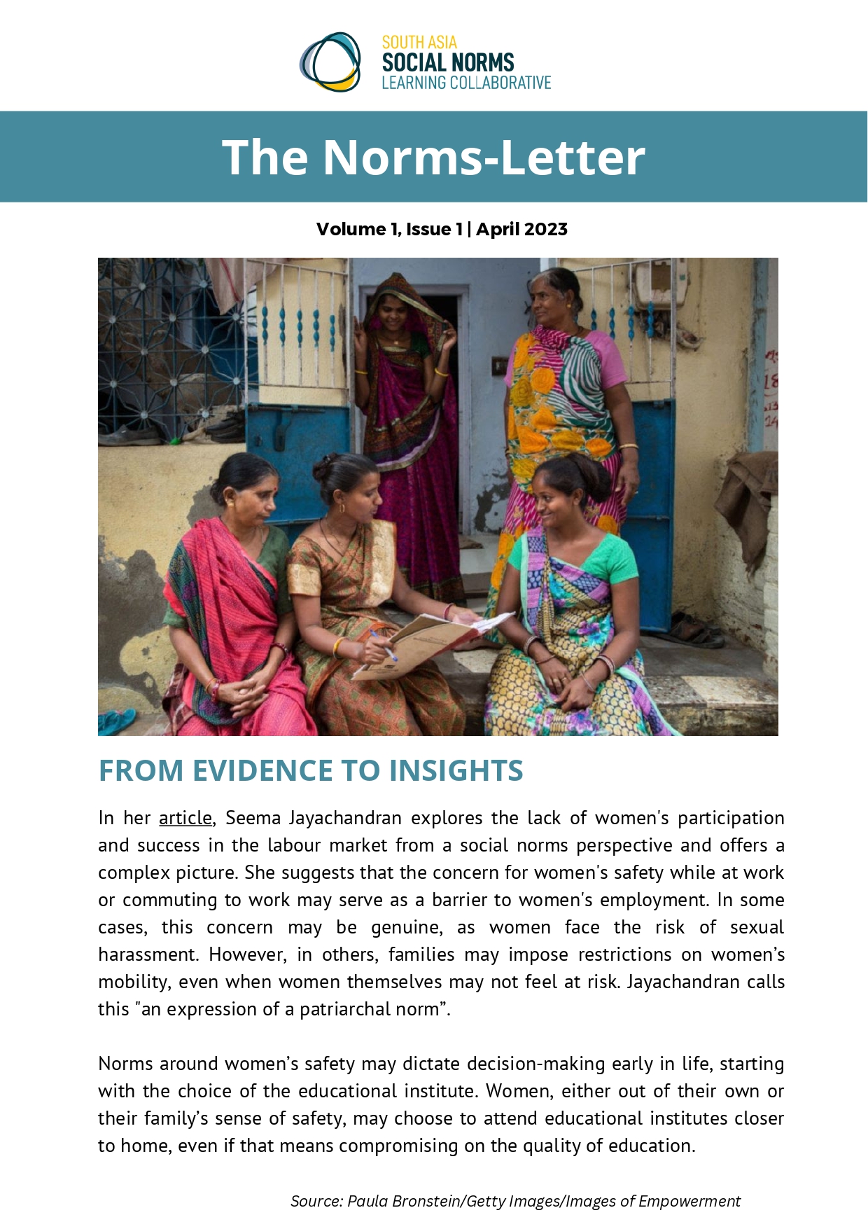 Social Norms Learning Collaborative, South Asia - SNLC